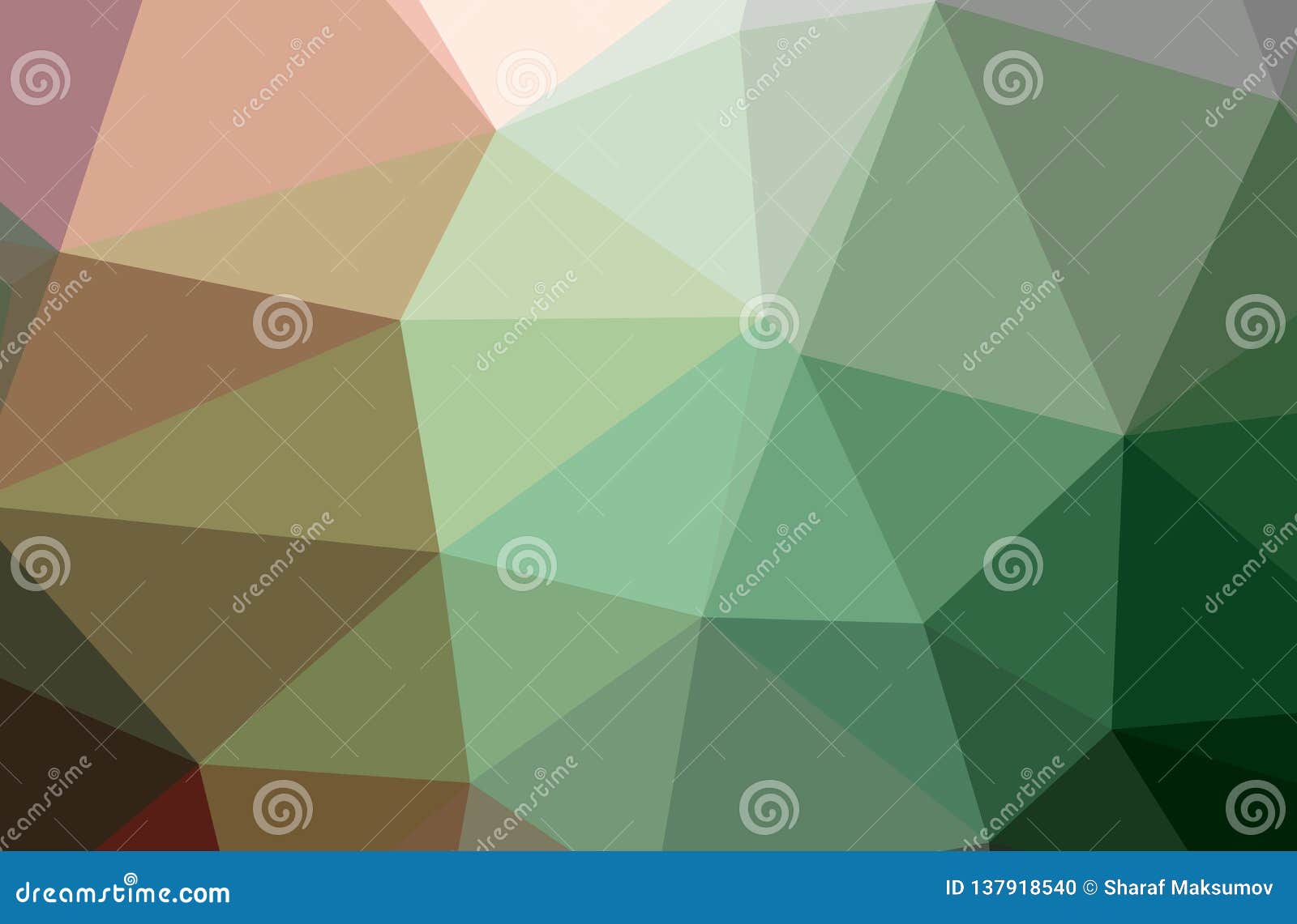 Illustration of Abstract Green Horizontal Low Poly Background ...