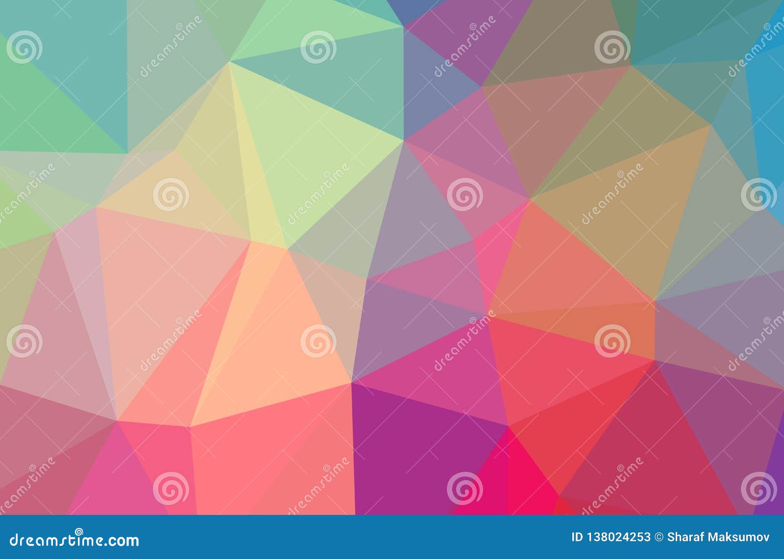 Illustration of Abstract Green, Red, Yellow Horizontal Low Poly ...