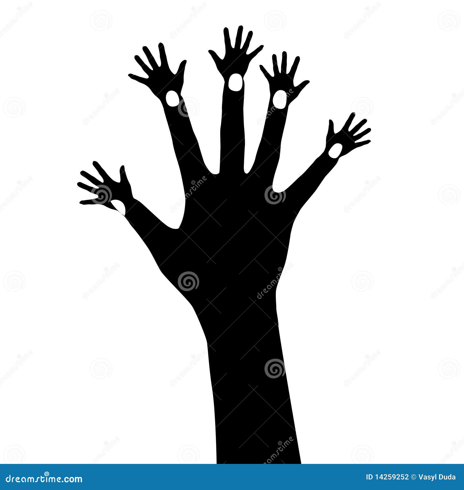 Illustration of Abstract Hand Tree Stock Vector - Illustration of ...