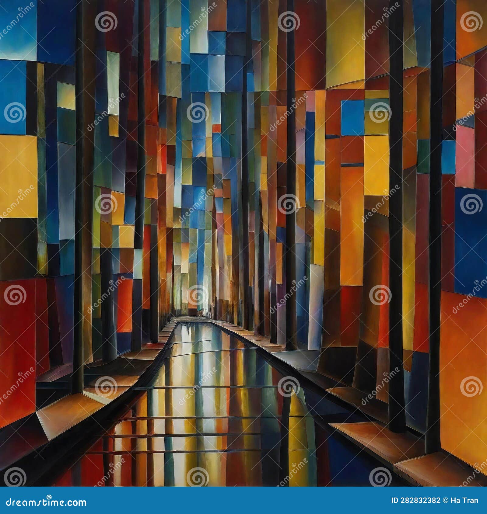 Abstract Illustration of the Interior of a Modern Building in the Style ...