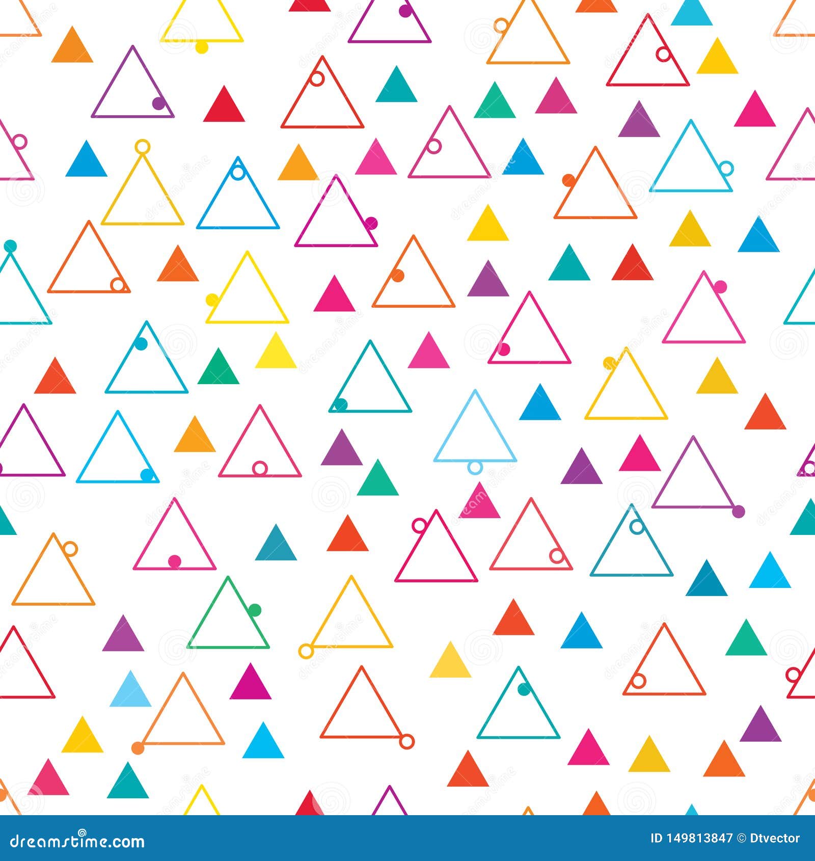 IQ Sign Triangle Colorful Seamless Pattern Stock Vector - Illustration ...
