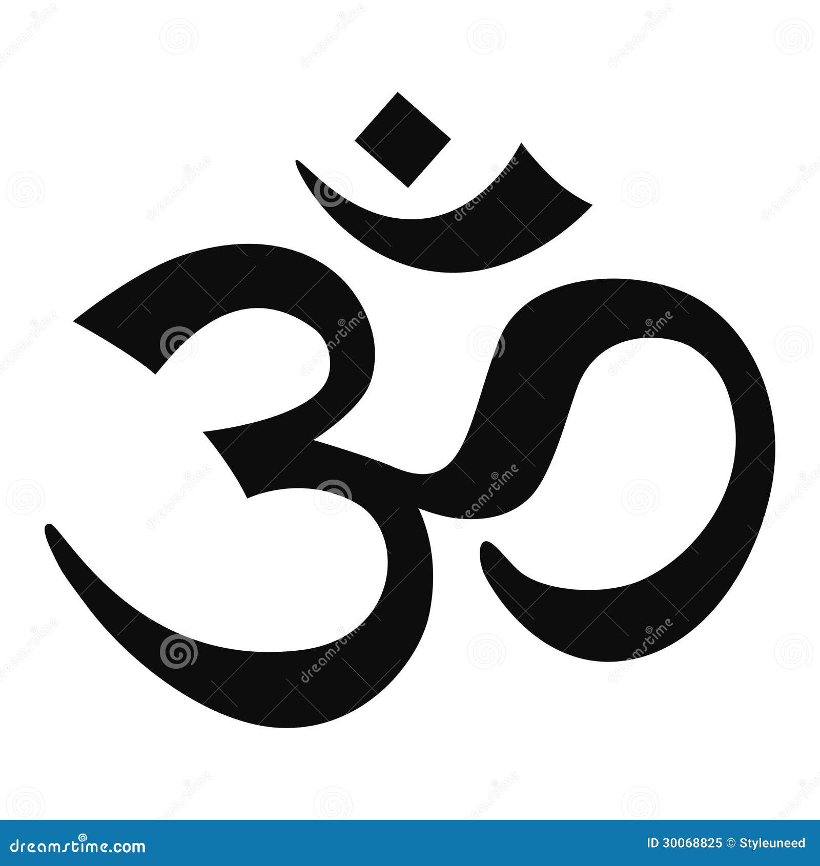 Hindu om sign stock illustration. Illustration of spirituality - 30068825