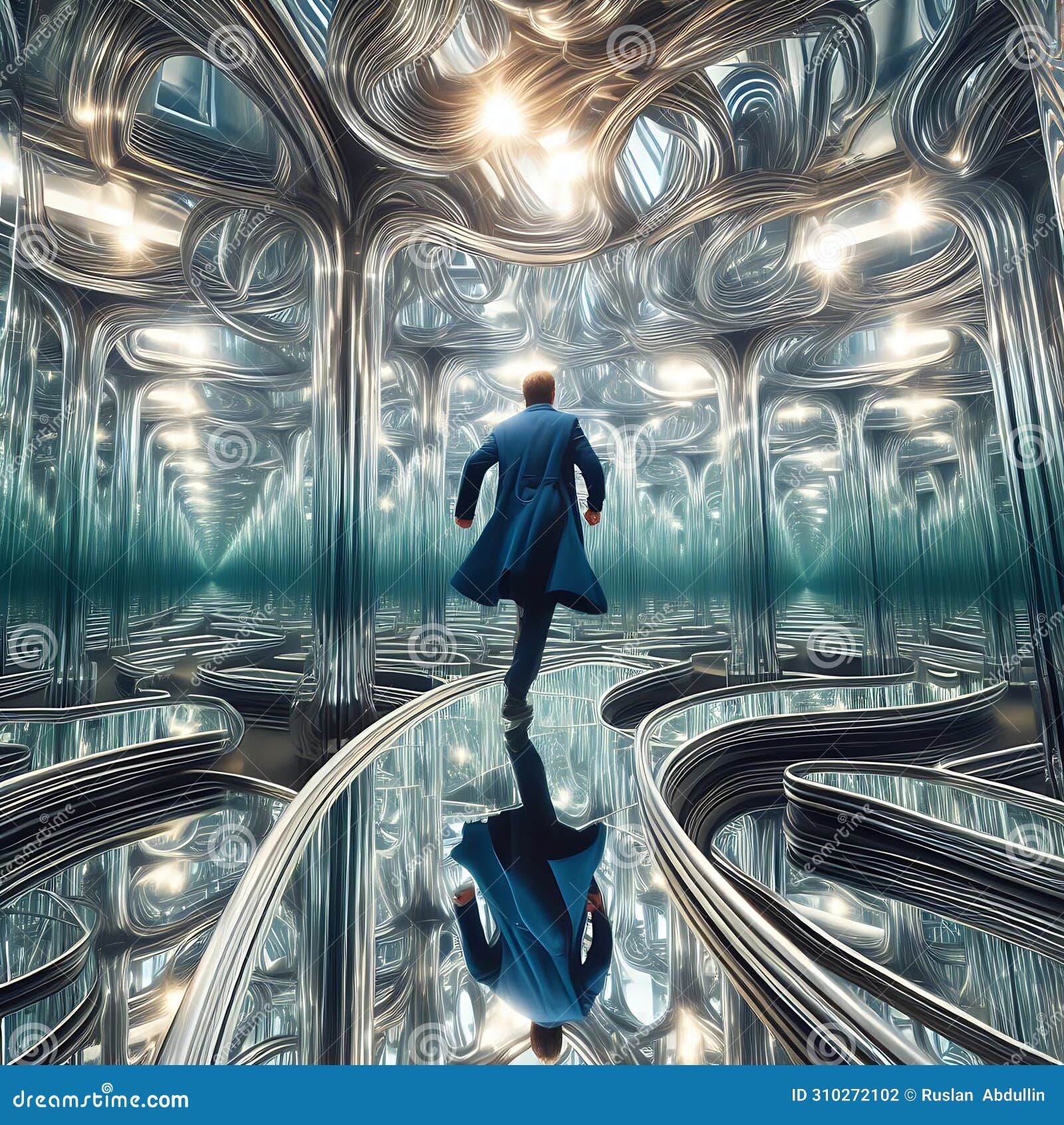 Abstract Journey of the Mind Stock Illustration - Illustration of ideas ...