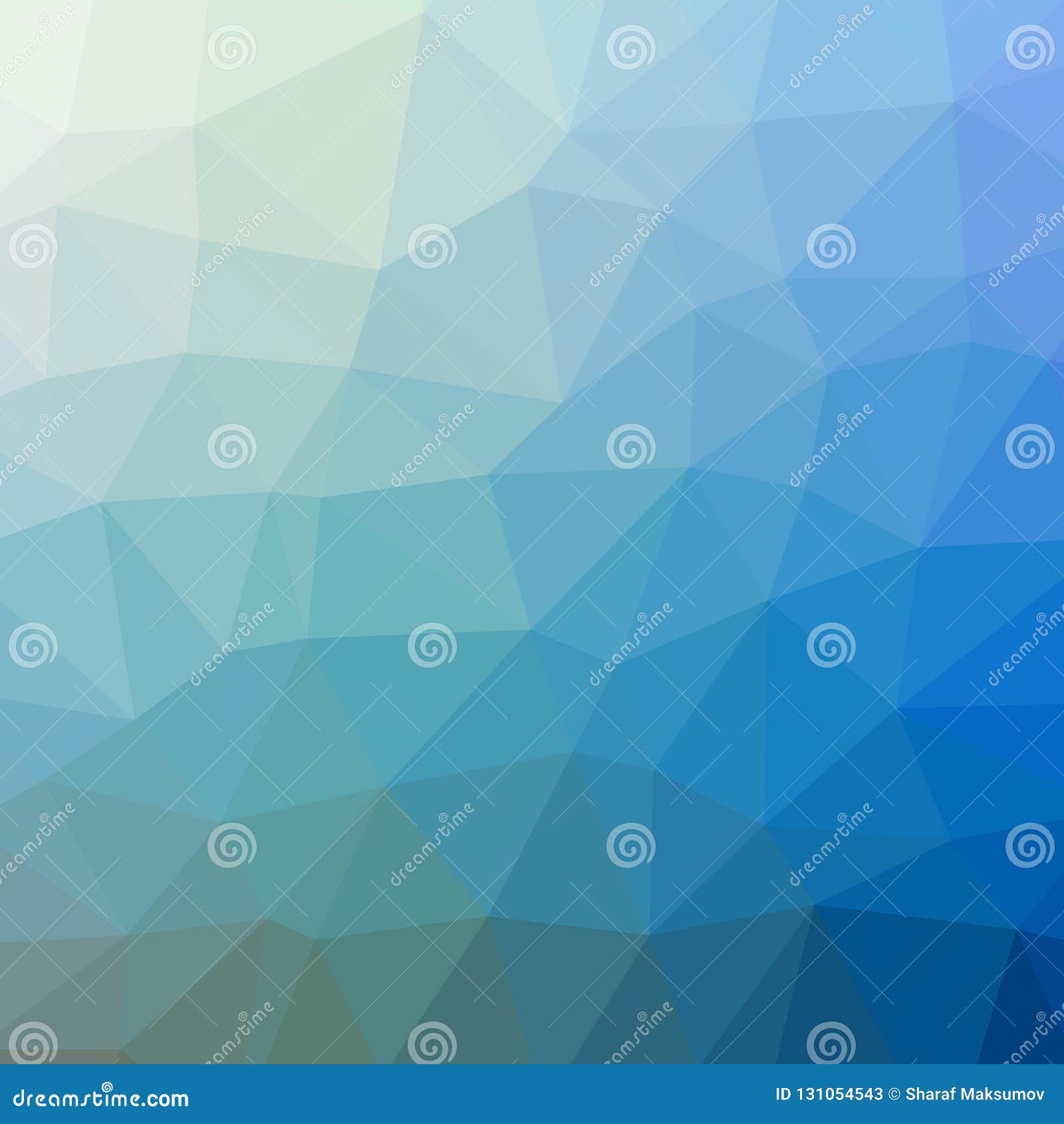 Illustration of Abstract Low Poly Blue and Green Square Background ...