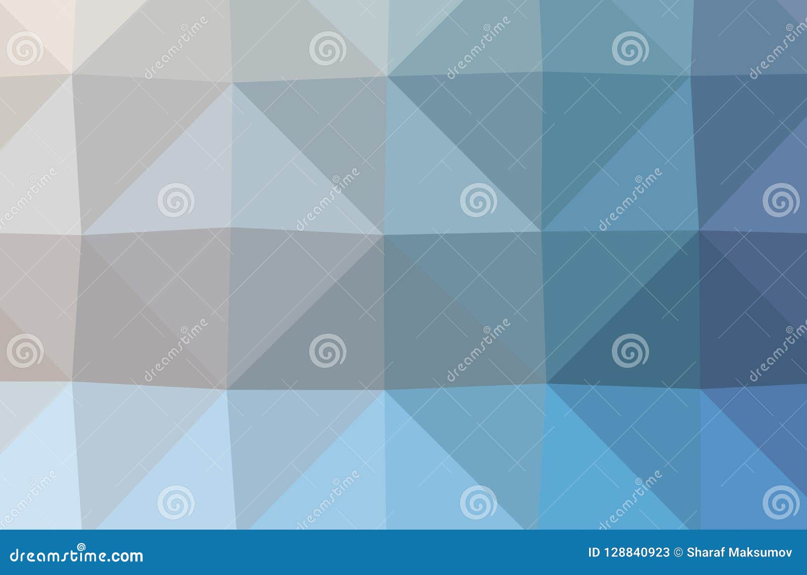 Illustration of Abstract Low Poly Blue Horizontal Background. Stock ...