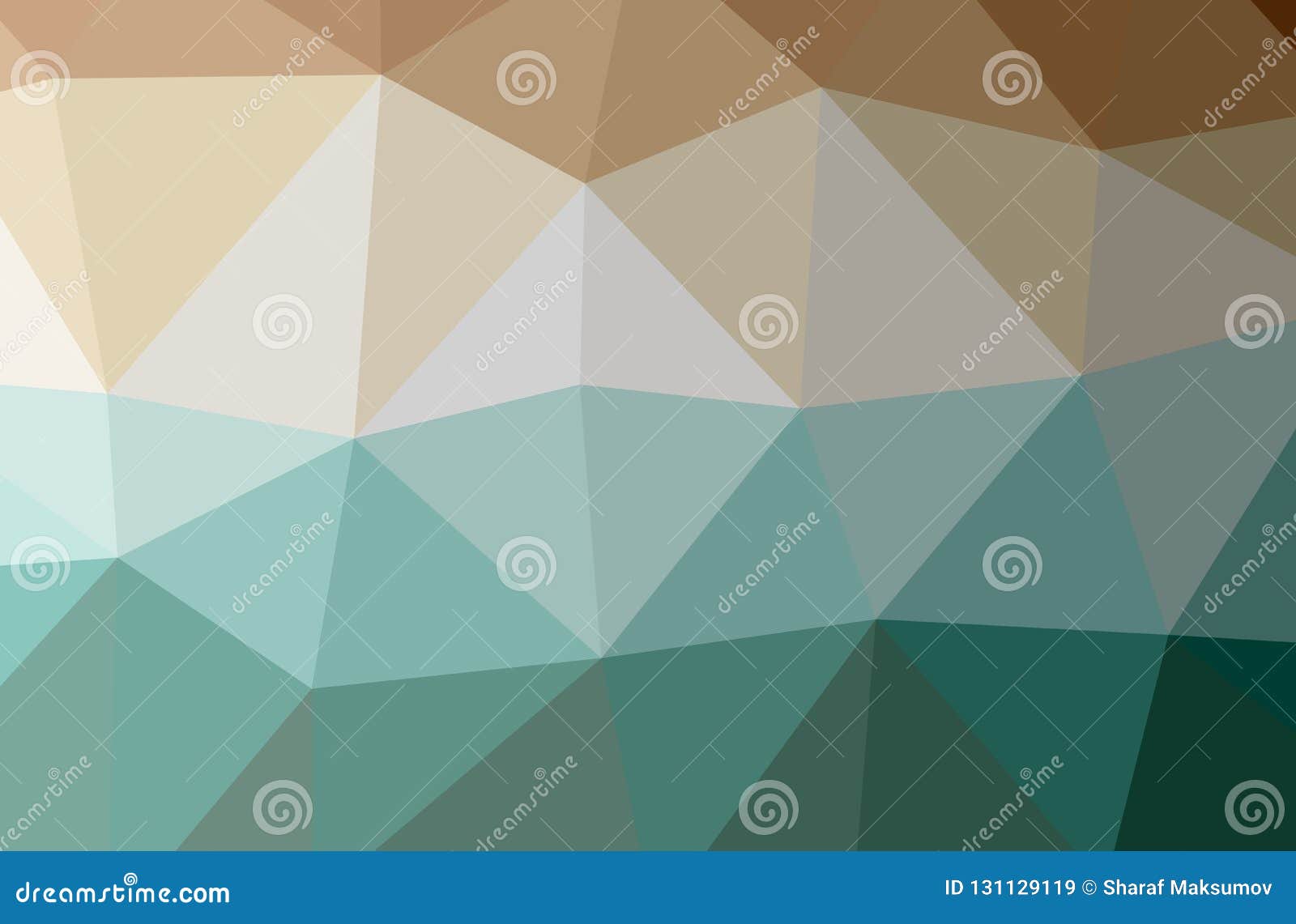 Illustration of Abstract Low Poly Blue Horizontal Background. Stock ...