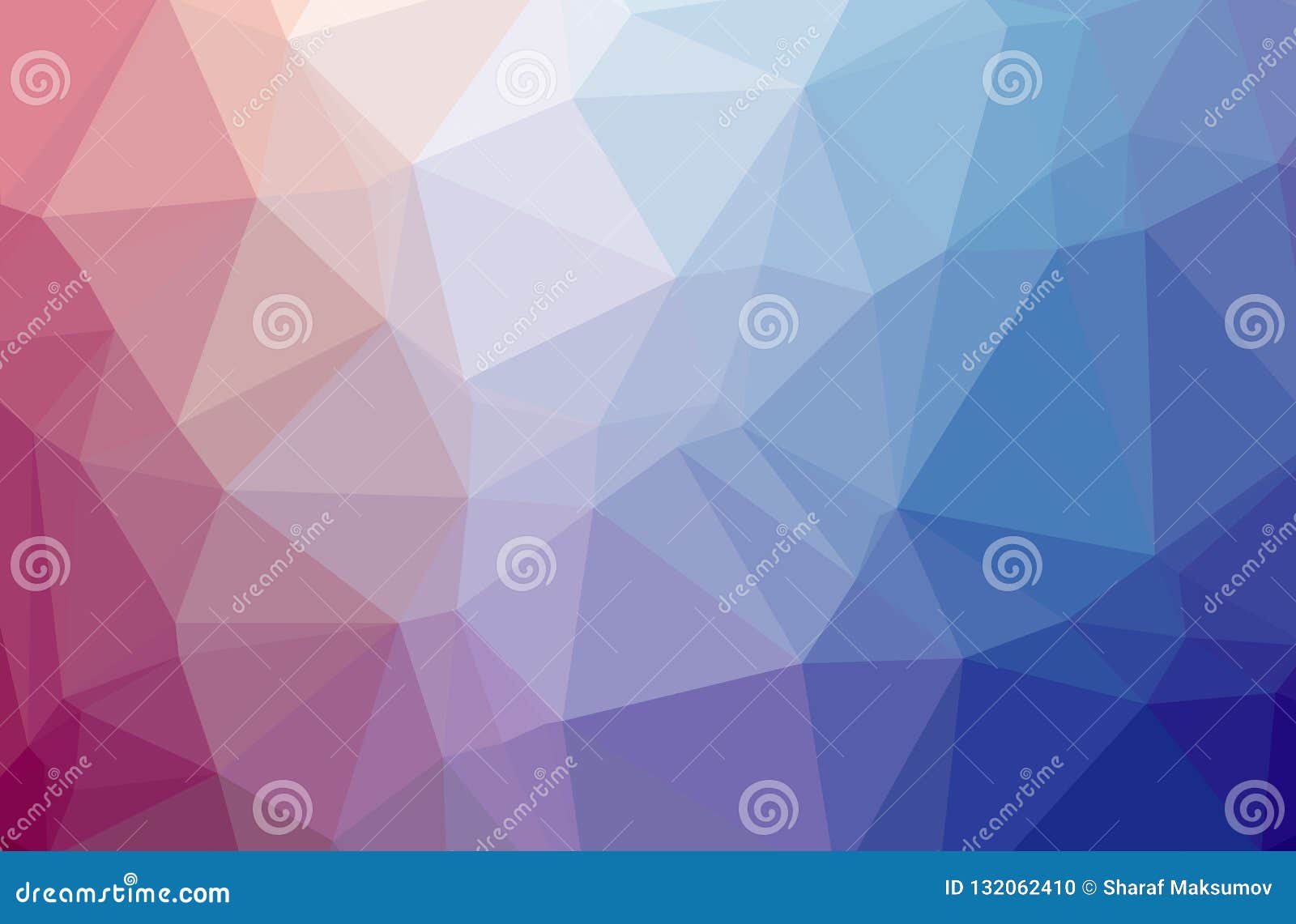 Illustration of Abstract Low Poly Blue Horizontal Background Stock ...