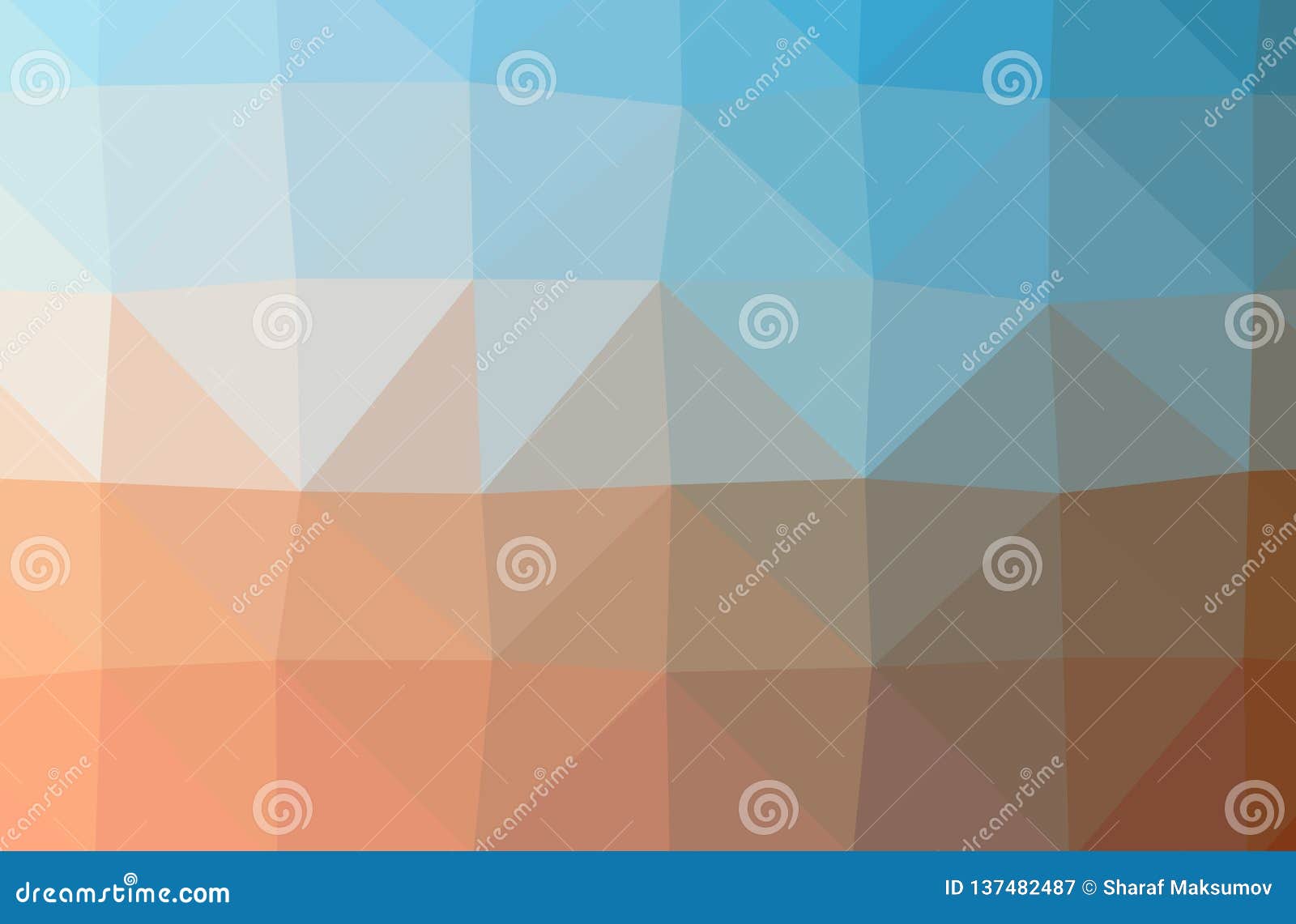 Illustration of Abstract Low Poly Blue Horizontal Background Stock ...