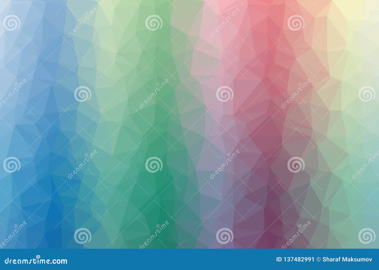 Illustration of Abstract Low Poly Blue Horizontal Background Stock ...