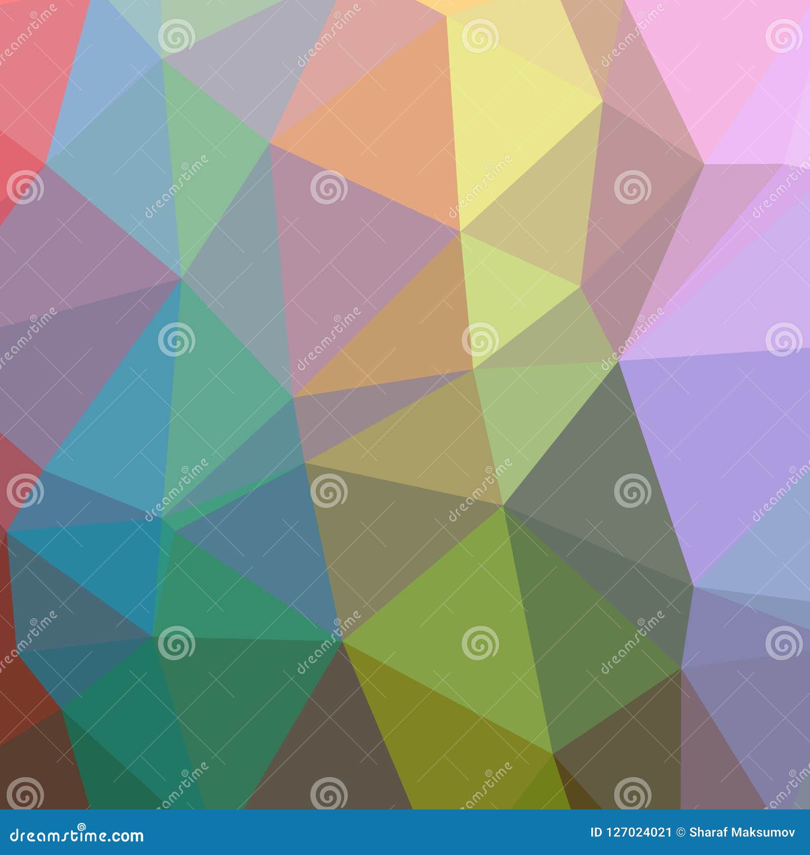 Illustration of Abstract Low Poly Blue Square Background. Stock ...