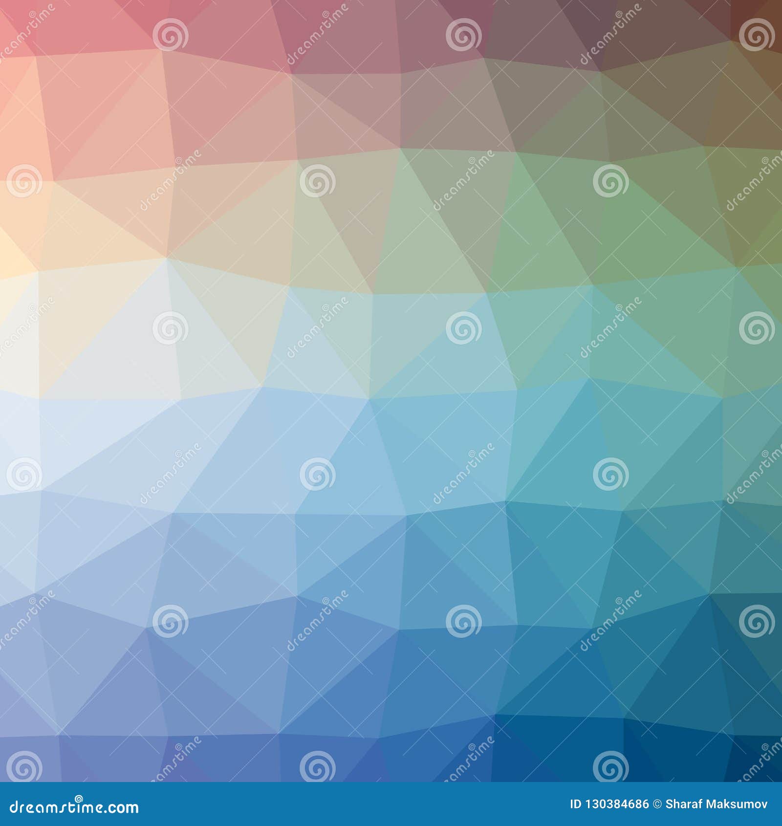 Illustration of Abstract Low Poly Blue Square Background. Stock ...