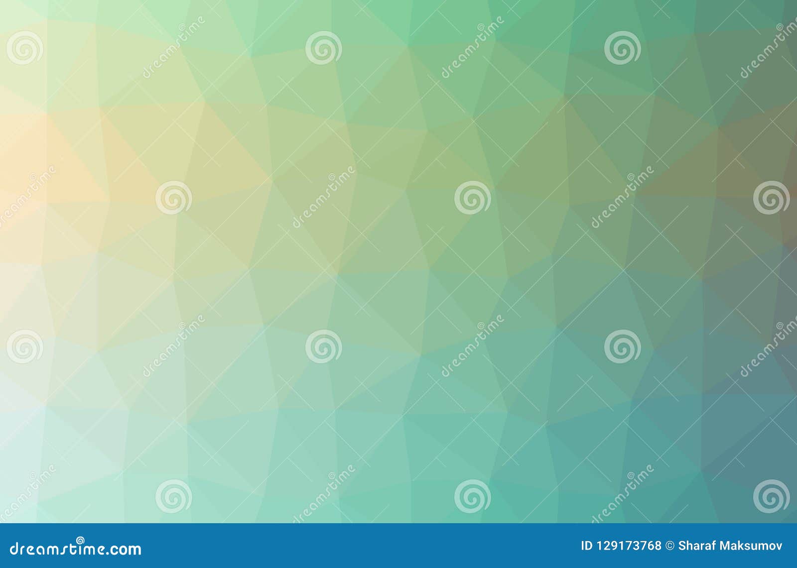 Illustration of Abstract Low Poly Green Horizontal Background. Stock ...