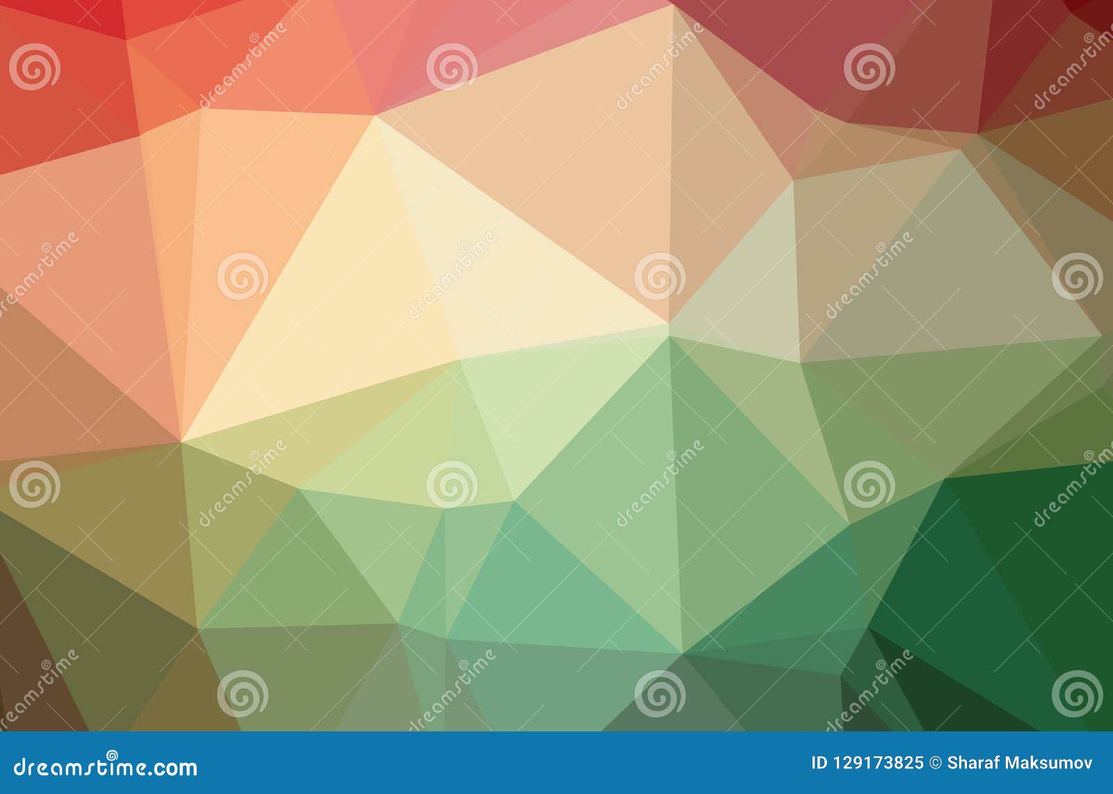 Illustration of Abstract Low Poly Green Horizontal Background. Stock ...