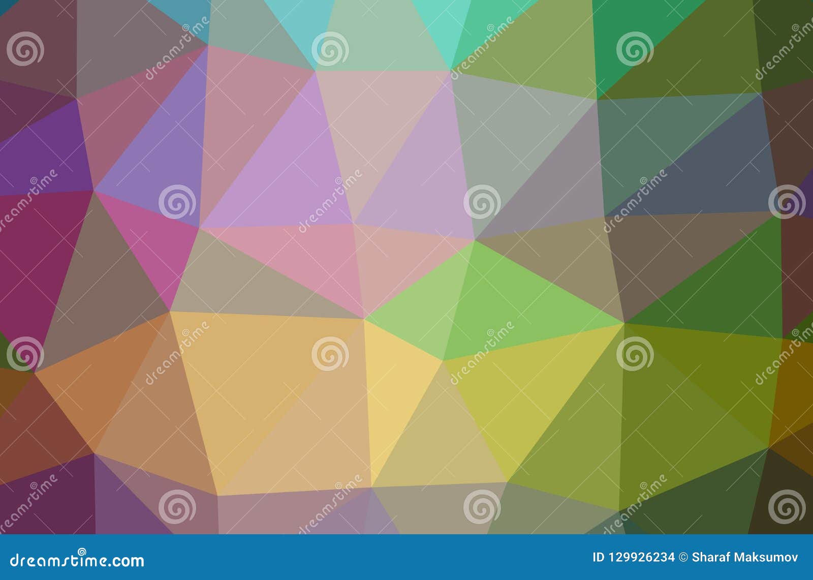 Illustration of Abstract Low Poly Green Horizontal Background. Stock ...
