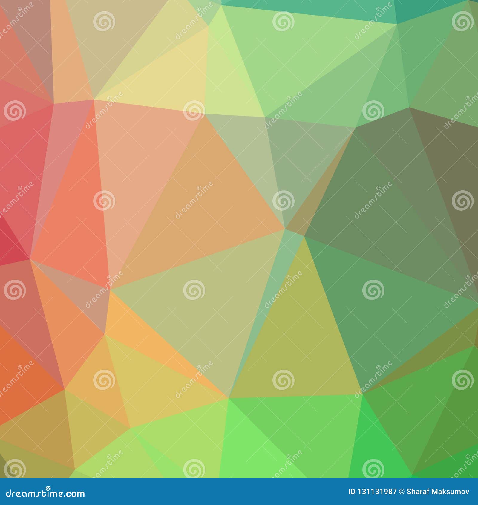 Illustration of Abstract Low Poly Green and Pink Square Background ...