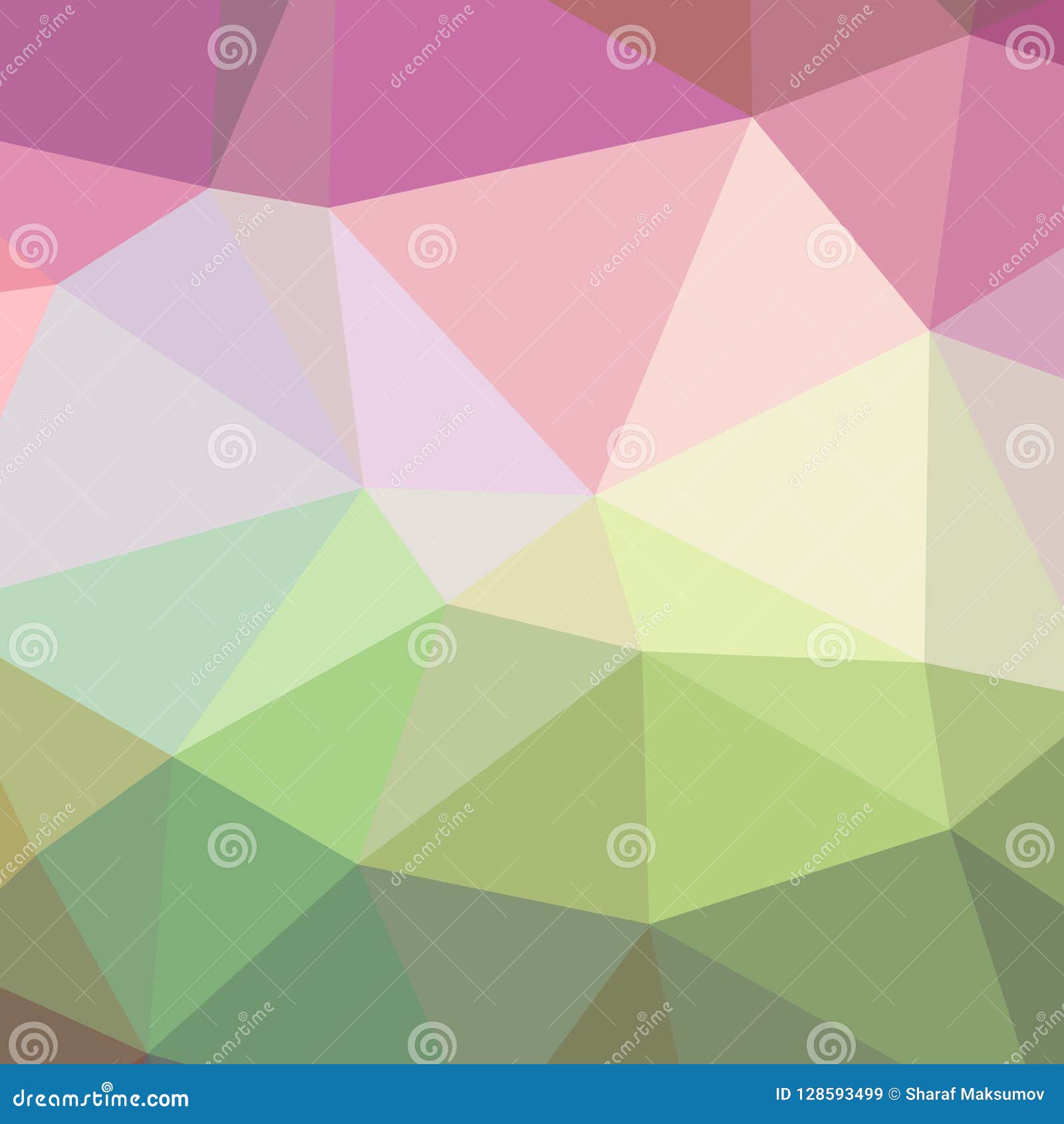 Illustration of Abstract Low Poly Green Square Background. Stock ...