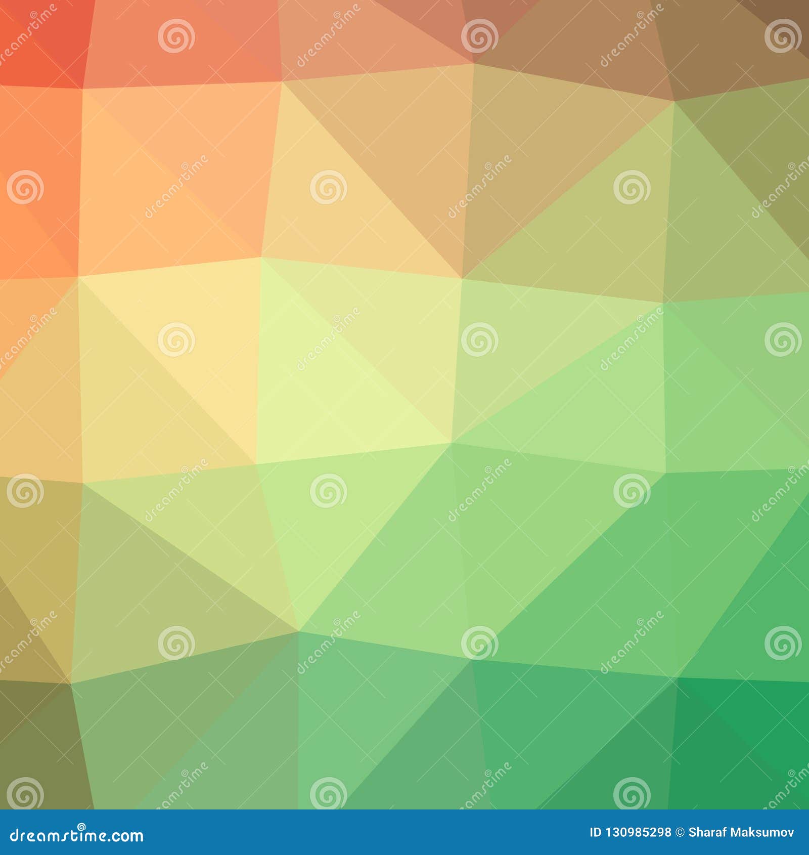 Illustration of Abstract Low Poly Green Square Background. Stock ...