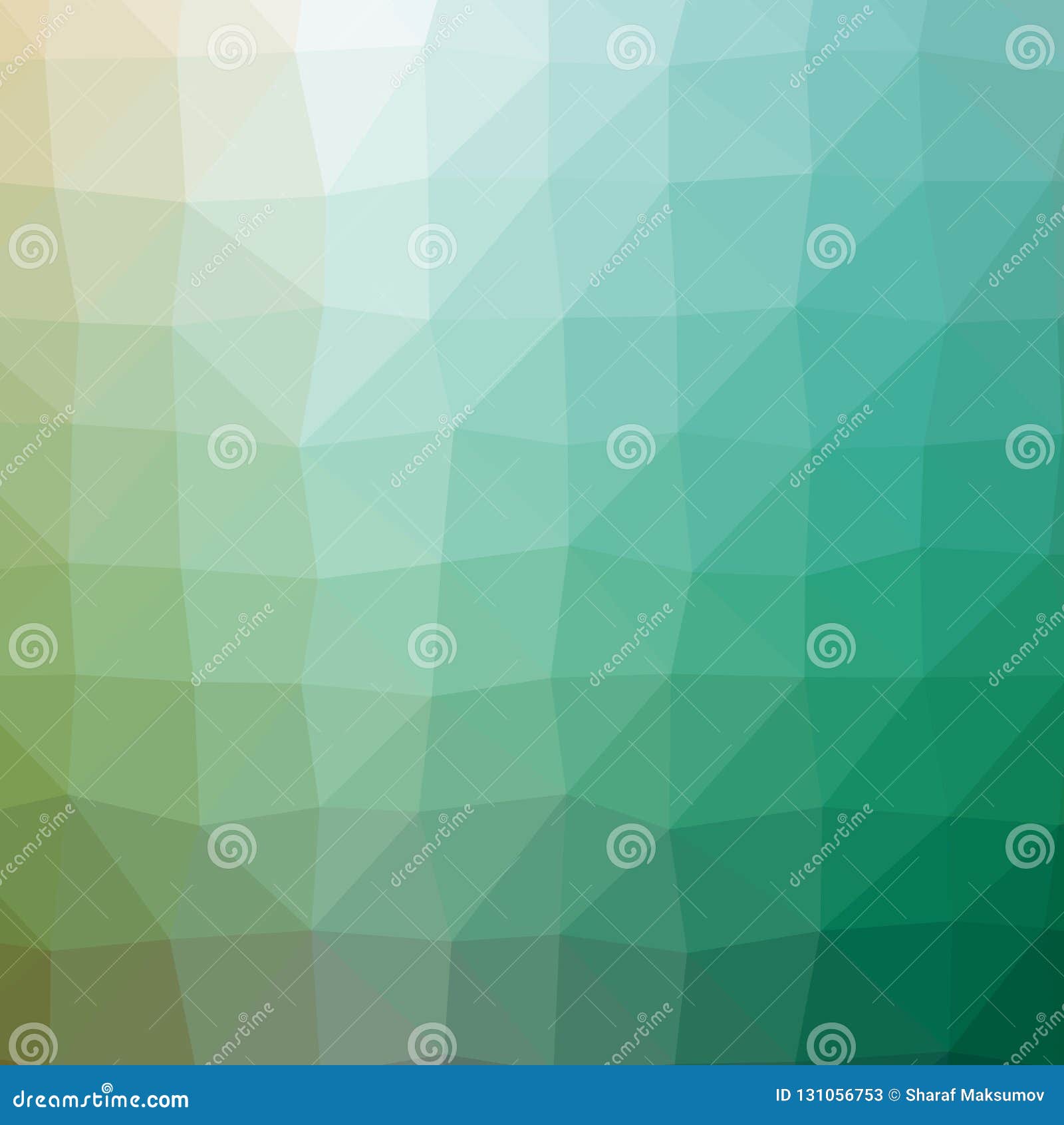Illustration of Abstract Low Poly Green Square Background. Stock ...