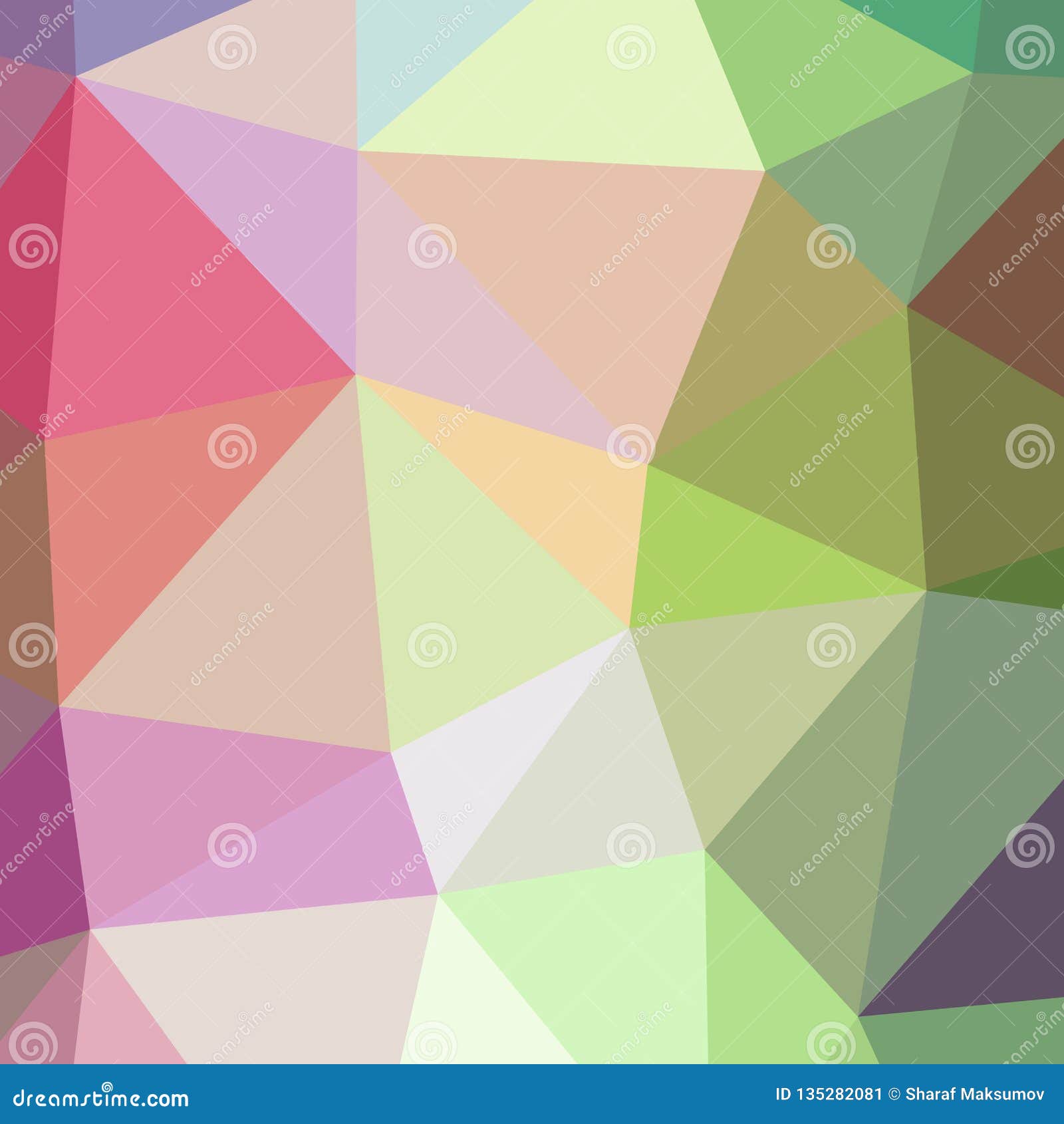 Illustration of Abstract Low Poly Green Square Background Stock ...