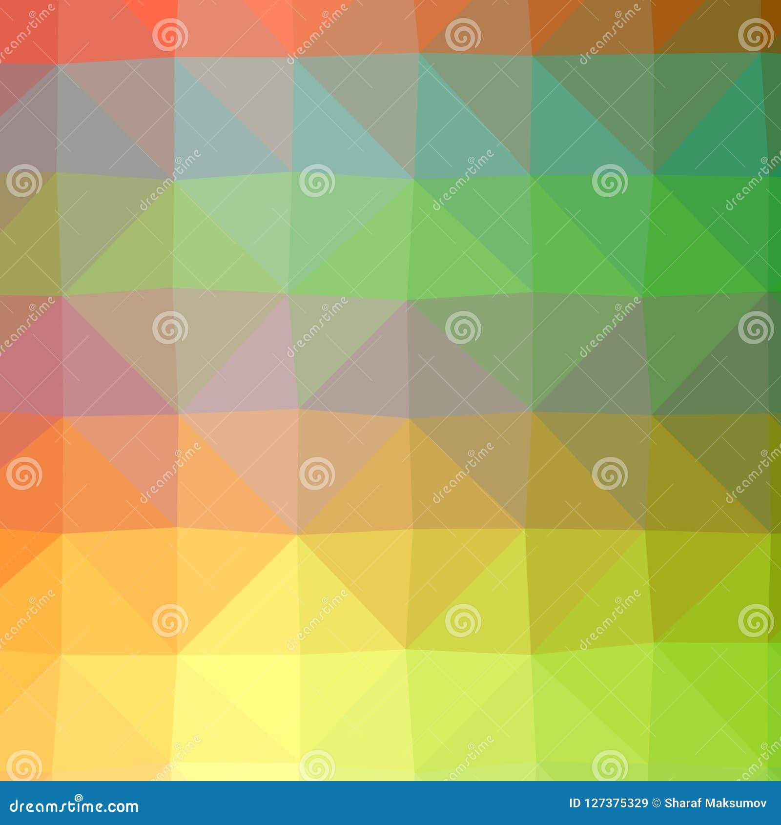 Illustration of Abstract Low Poly Green Square Background. Stock ...