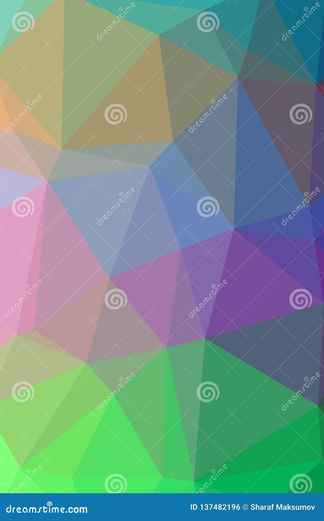 Illustration of Abstract Low Poly Green Vertical Background Stock ...