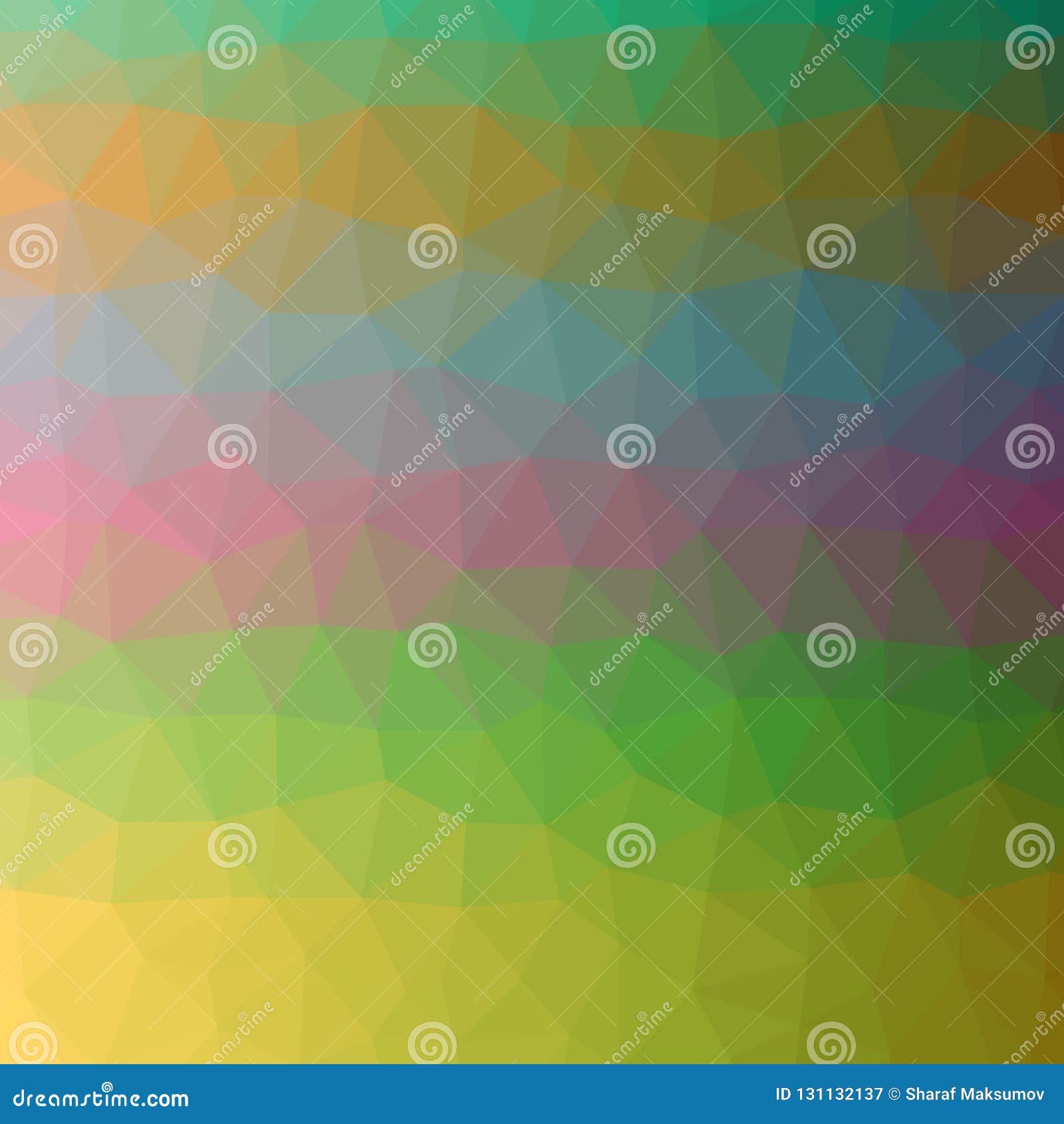 Illustration of Abstract Low Poly Green, Yellow, Green and Red Square ...