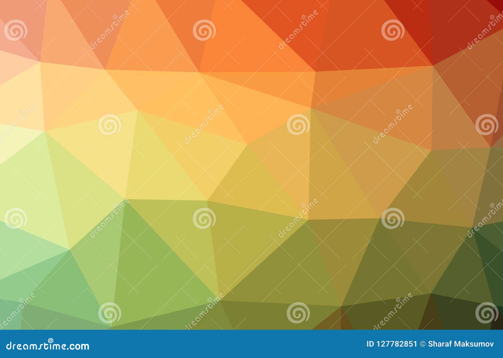 Illustration of Abstract Low Poly Orange Horizontal Background. Stock ...