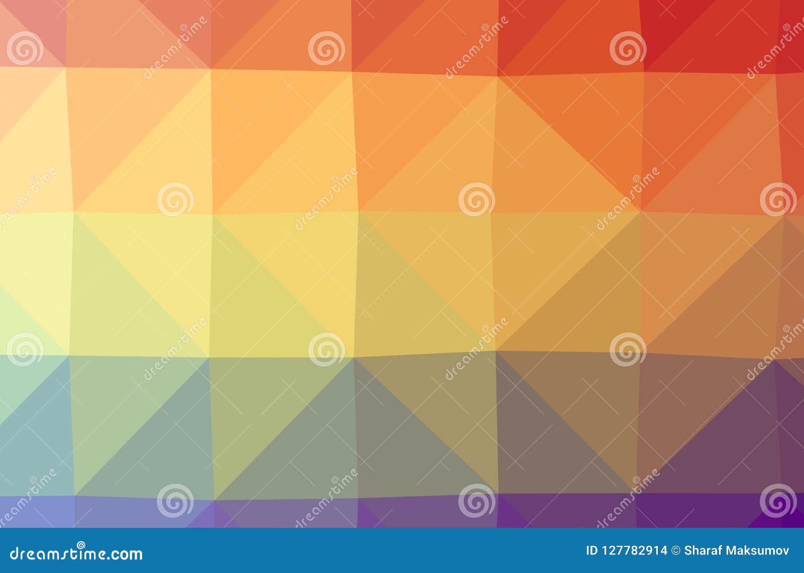 Illustration of Abstract Low Poly Orange Horizontal Background. Stock ...