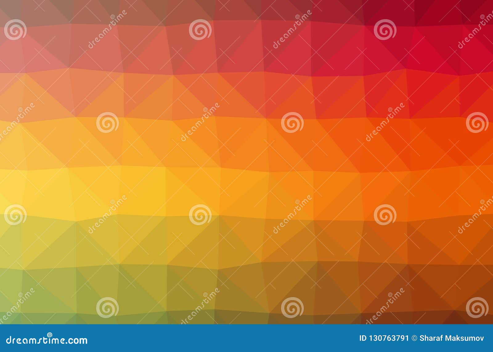 Illustration of Abstract Low Poly Orange Horizontal Background. Stock ...