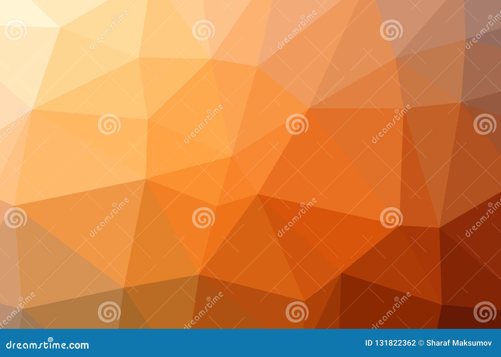 Illustration of Abstract Low Poly Orange Horizontal Background Stock ...