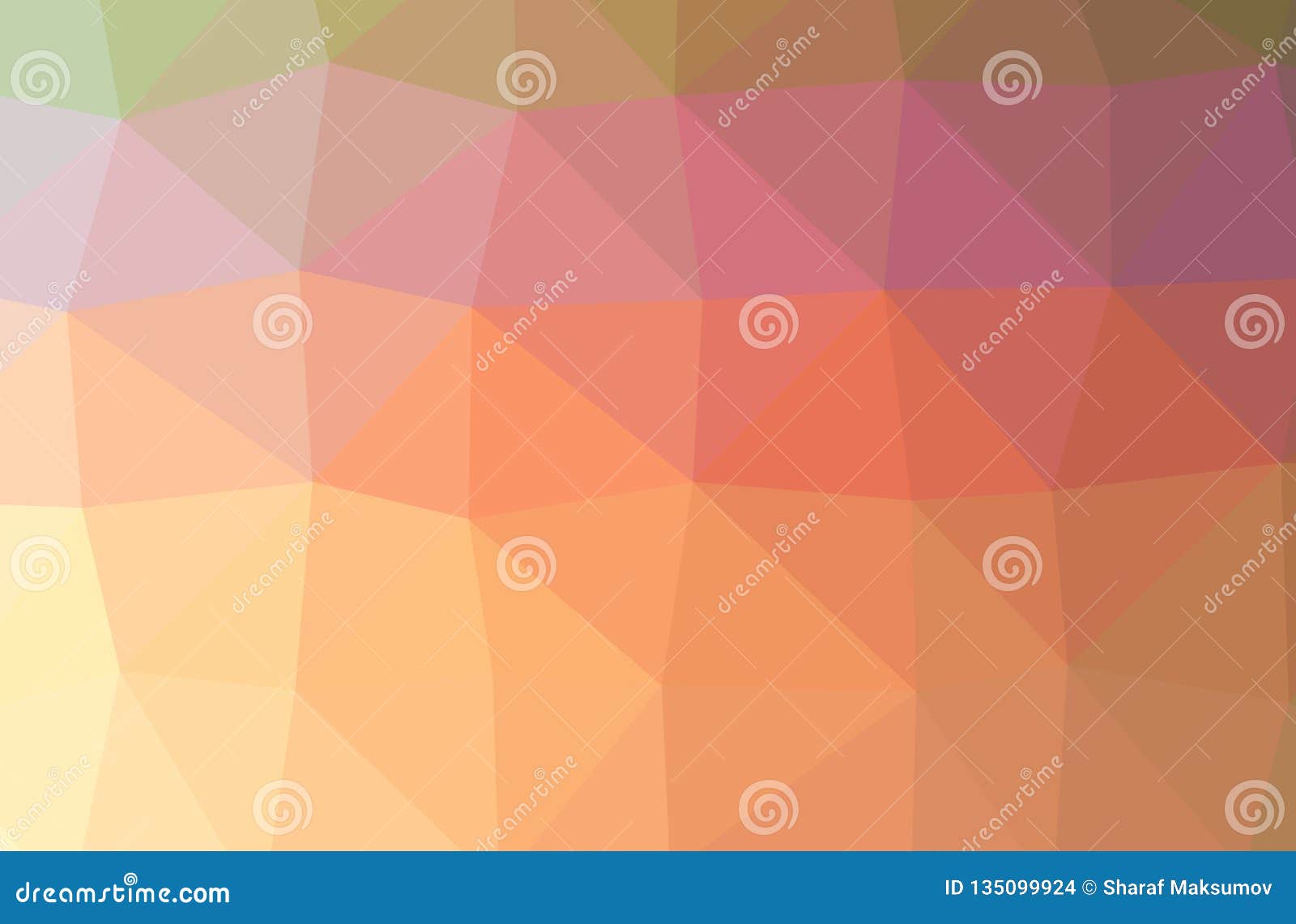 Illustration of Abstract Low Poly Orange Horizontal Background Stock ...