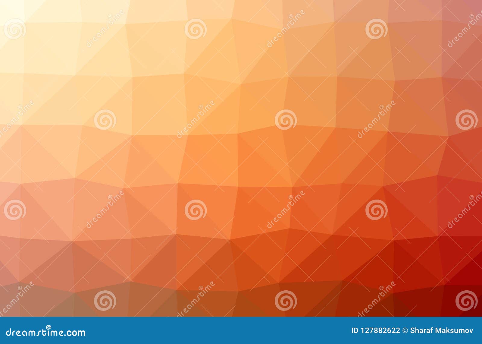 Illustration of Abstract Low Poly Orange Horizontal Background. Stock ...
