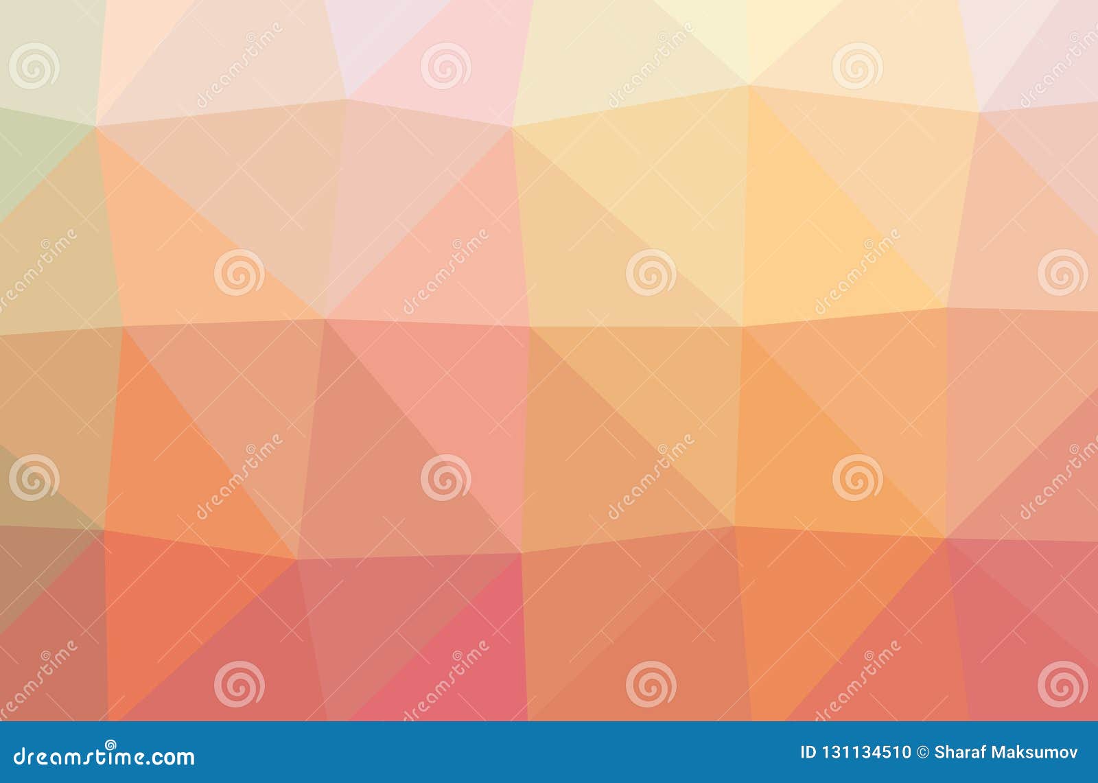 Illustration of Abstract Low Poly Orange Horizontal Background. Stock ...
