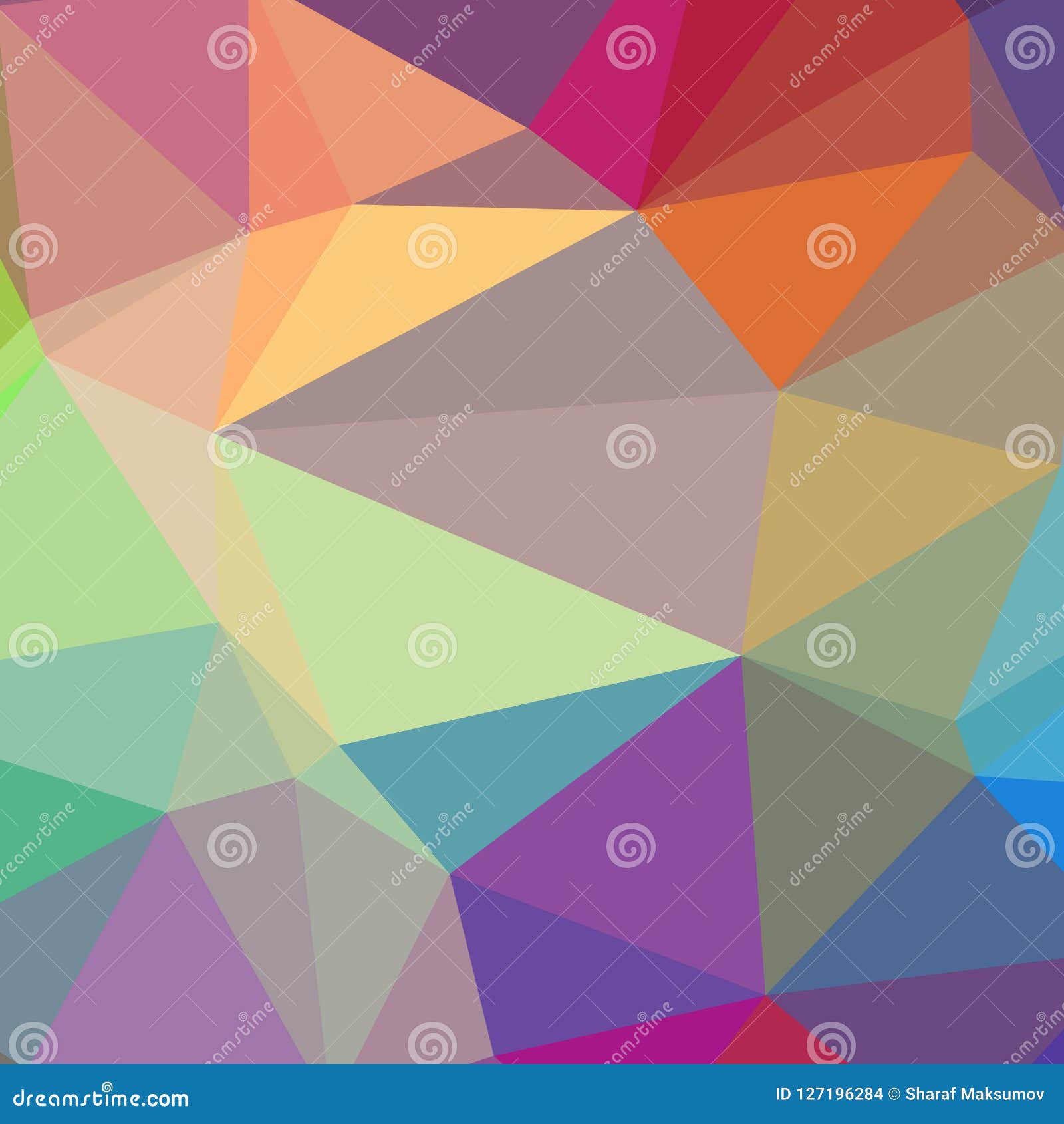 Illustration of Abstract Low Poly Orange Square Background. Stock ...