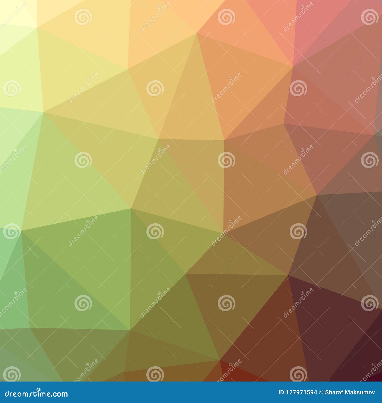 Illustration of Abstract Low Poly Orange Square Background. Stock ...