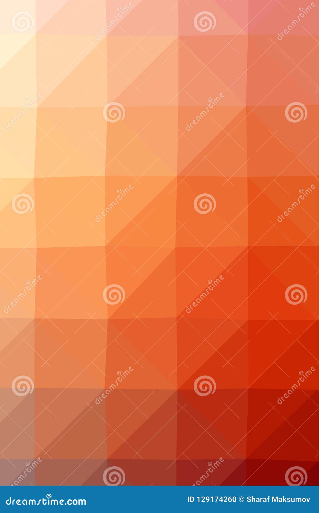 Illustration of Abstract Low Poly Orange Vertical Background. Stock ...