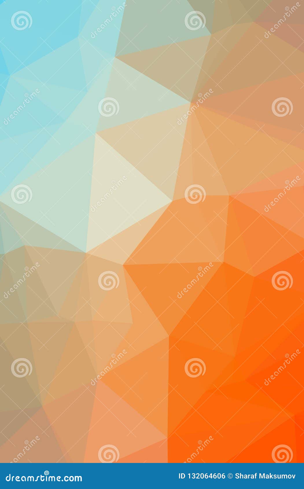 Illustration of Abstract Low Poly Orange Vertical Background Stock ...