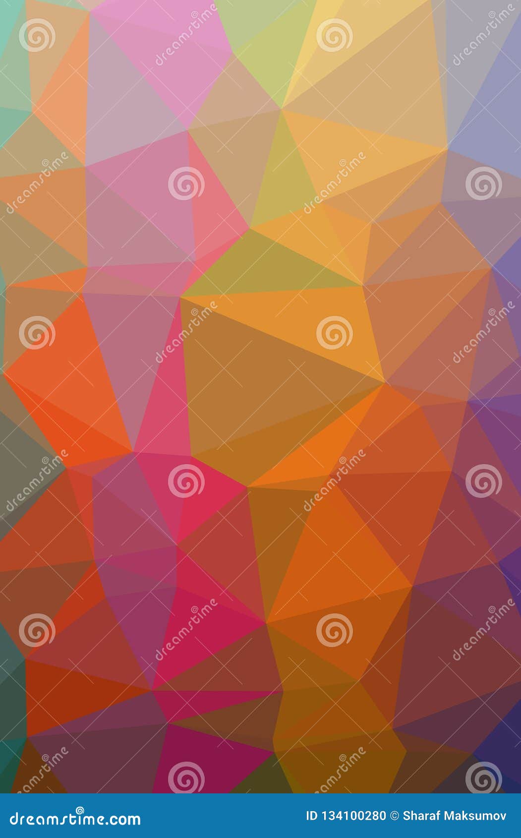 Illustration of Abstract Low Poly Orange Vertical Background Stock ...