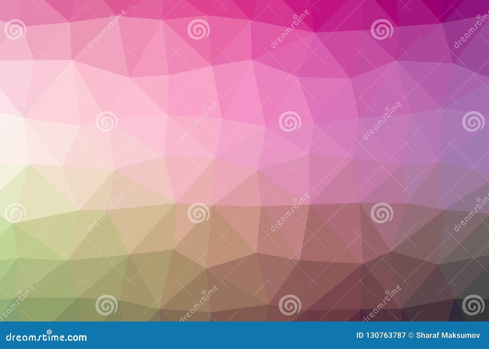 Illustration of Abstract Low Poly Pink Horizontal Background. Stock ...