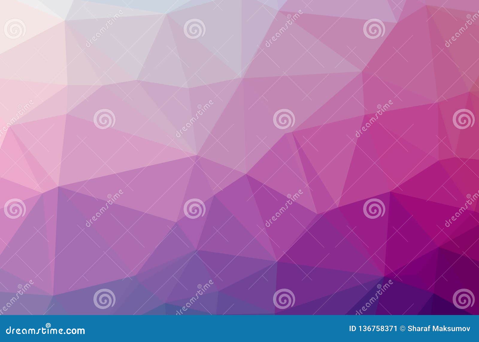 Illustration of Abstract Low Poly Pink Horizontal Background Stock ...