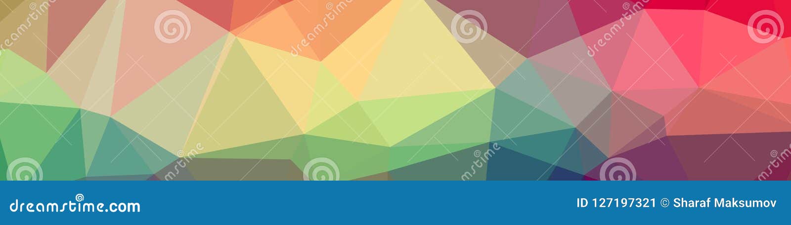 Illustration of Abstract Low Poly Red Banner Background. Stock ...