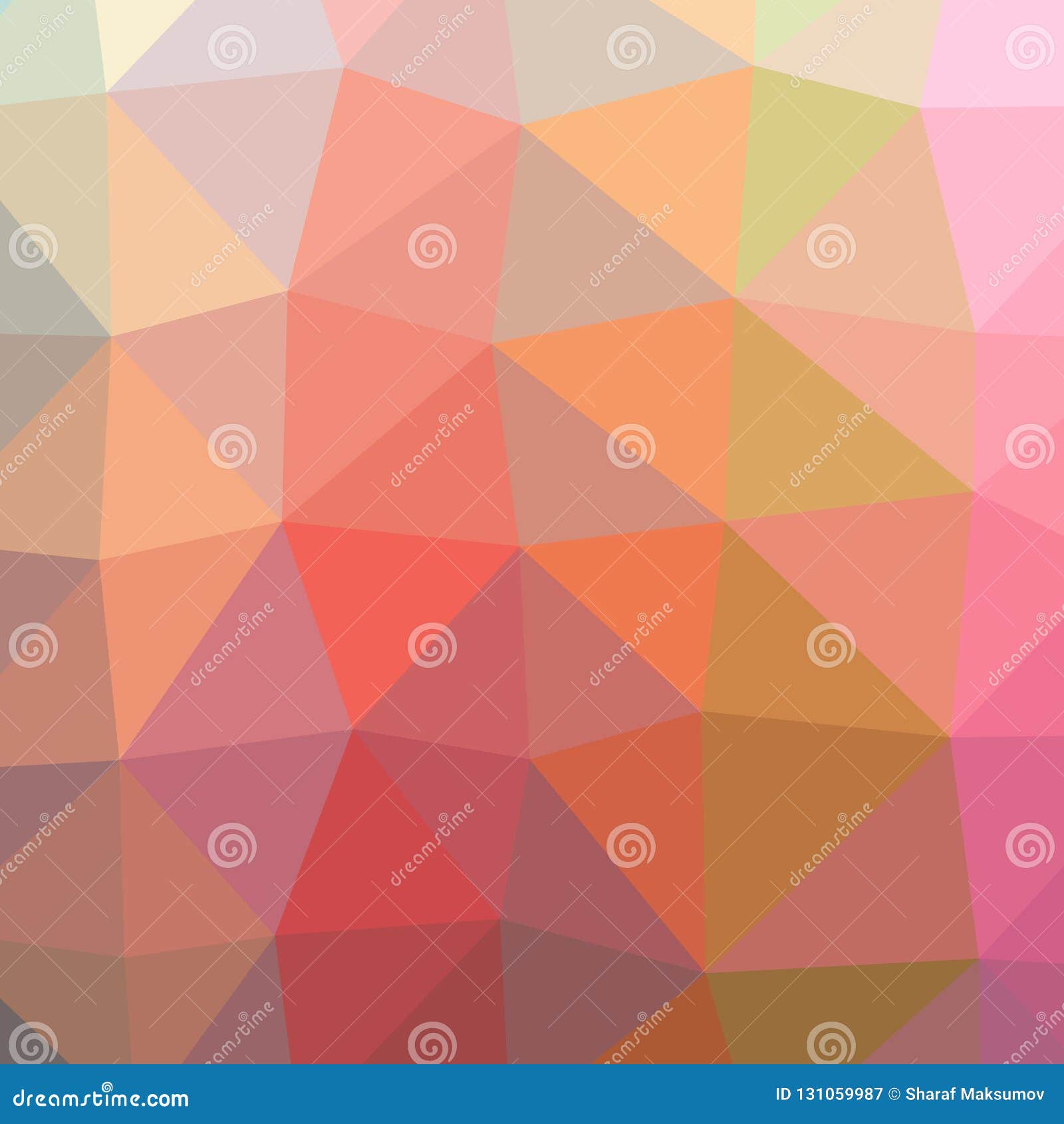 Illustration of Abstract Low Poly Red, Green, Yellow Square Background ...