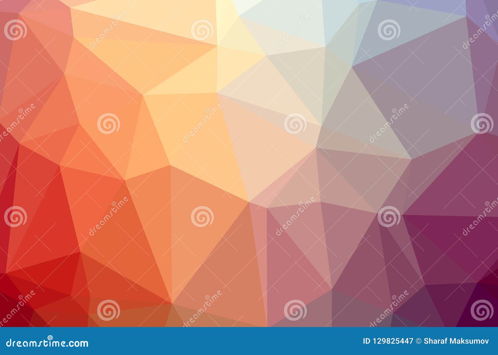 Illustration of Abstract Low Poly Red Horizontal Background. Stock ...