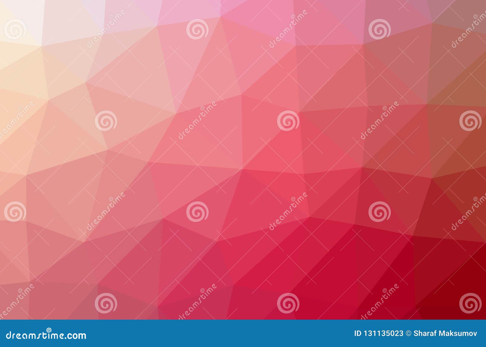 Illustration of Abstract Low Poly Red Horizontal Background. Stock ...