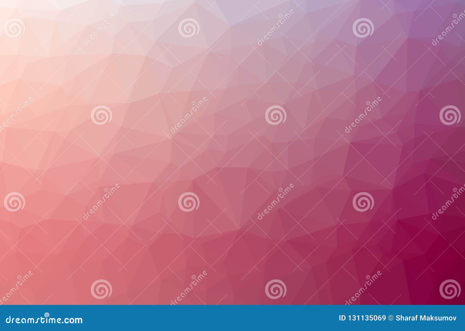 Illustration of Abstract Low Poly Red Horizontal Background. Stock ...