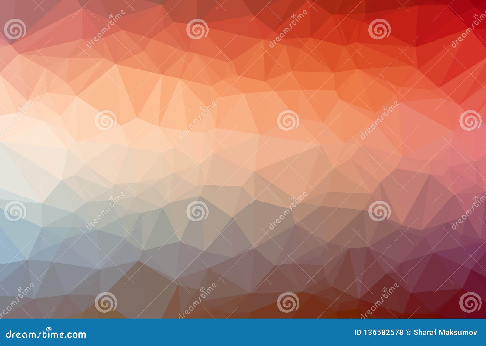 Illustration of Abstract Low Poly Red Horizontal Background Stock ...