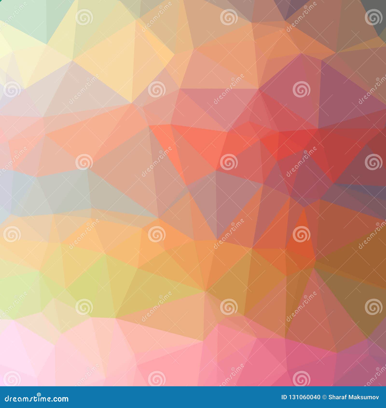 Illustration of Abstract Low Poly Red, Orange, Green and Blue Square ...