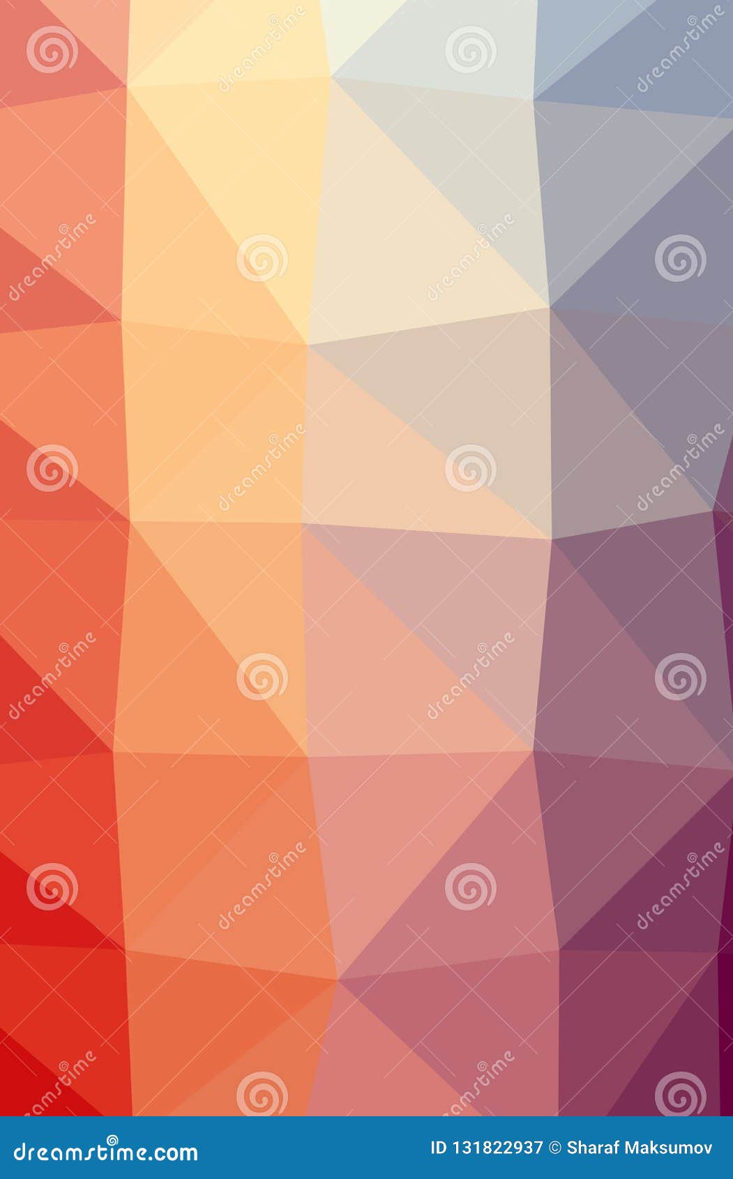 Illustration of Abstract Low Poly Red Vertical Background Stock ...