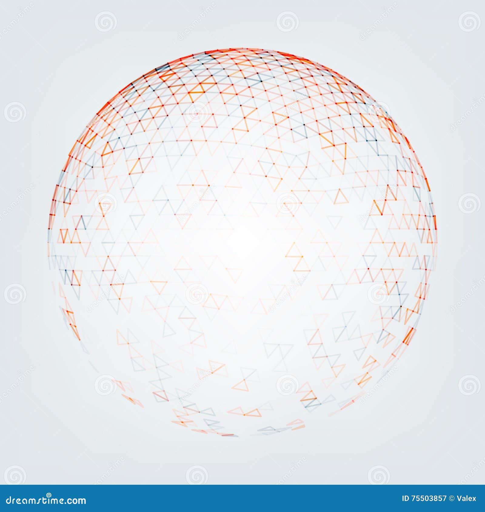 Illustration of Abstract Low Poly Sphere Stock Vector - Illustration of ...