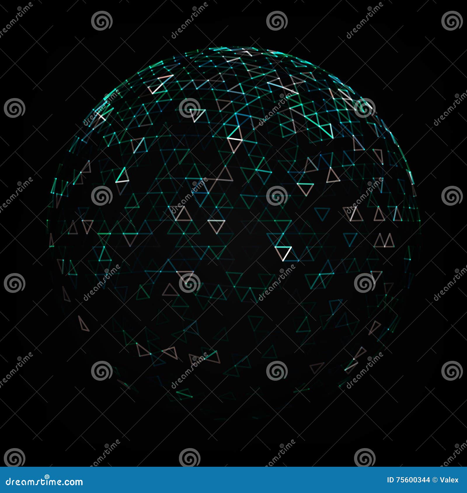 Illustration of Abstract Low Poly Sphere Stock Vector - Illustration of ...